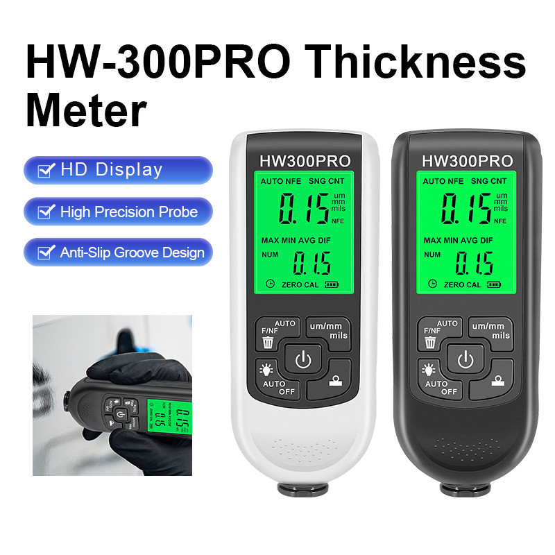 Jual HW-300PRO Digital Car Coating Paint Thickness Gauge For Cars Paint Film Powder Thickness ...