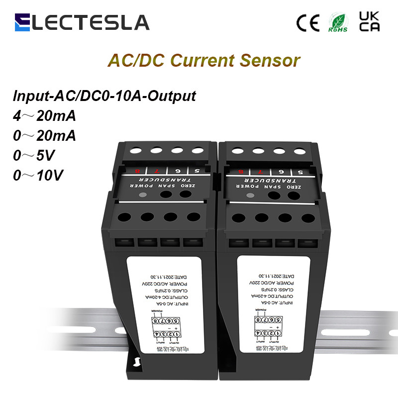 Jual AC Current Transmitter Sensor DC 24V 85-265V Power Supply 1A 5A ...