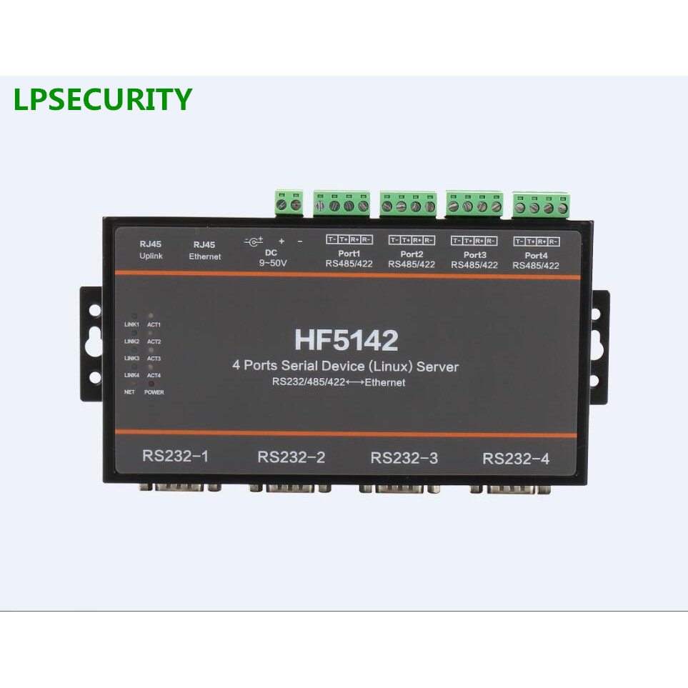 Jual 4 Ports Serial RS232 RS485 RS422 To LAN Ethernet Server Converter ...