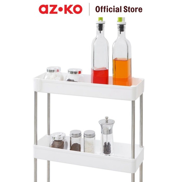 Jual AZKO STORA RAK TROLI SLIM 4 TINGKAT - PUTIH | Shopee Indonesia
