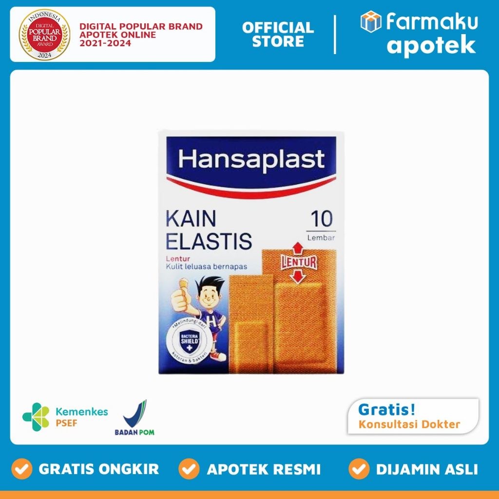Jual Hansaplast Plester Kain Elastis Mix 10 Lembar 1 Pcs - BIN | Shopee ...