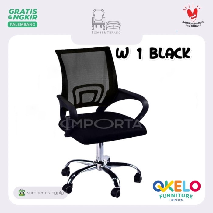 Jual Kursi Kantor Jaring Importa Okelo W1 Kursi Kerja Kursi Belajar Putar | Shopee Indonesia