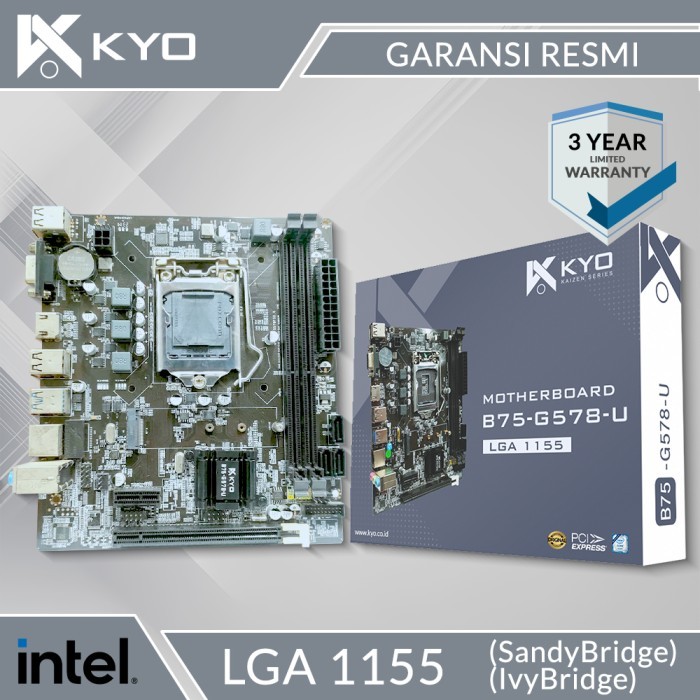 Jual Motherboard KAIZEN B75 M.2 NVME LGA 1155 DDR3 B75 GARANSI RESMI 3 THN | Shopee Indonesia