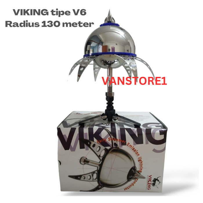 Jual $$] ORIGINAL 100% Penangkal Petir Viking V6 Radius 130 meter ...