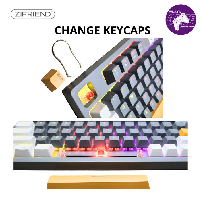 Jual Zifriend T82 Mechanical Gaming Keyboard Red Switch Pluggable 80% Rgb Best Quality | Shopee ...