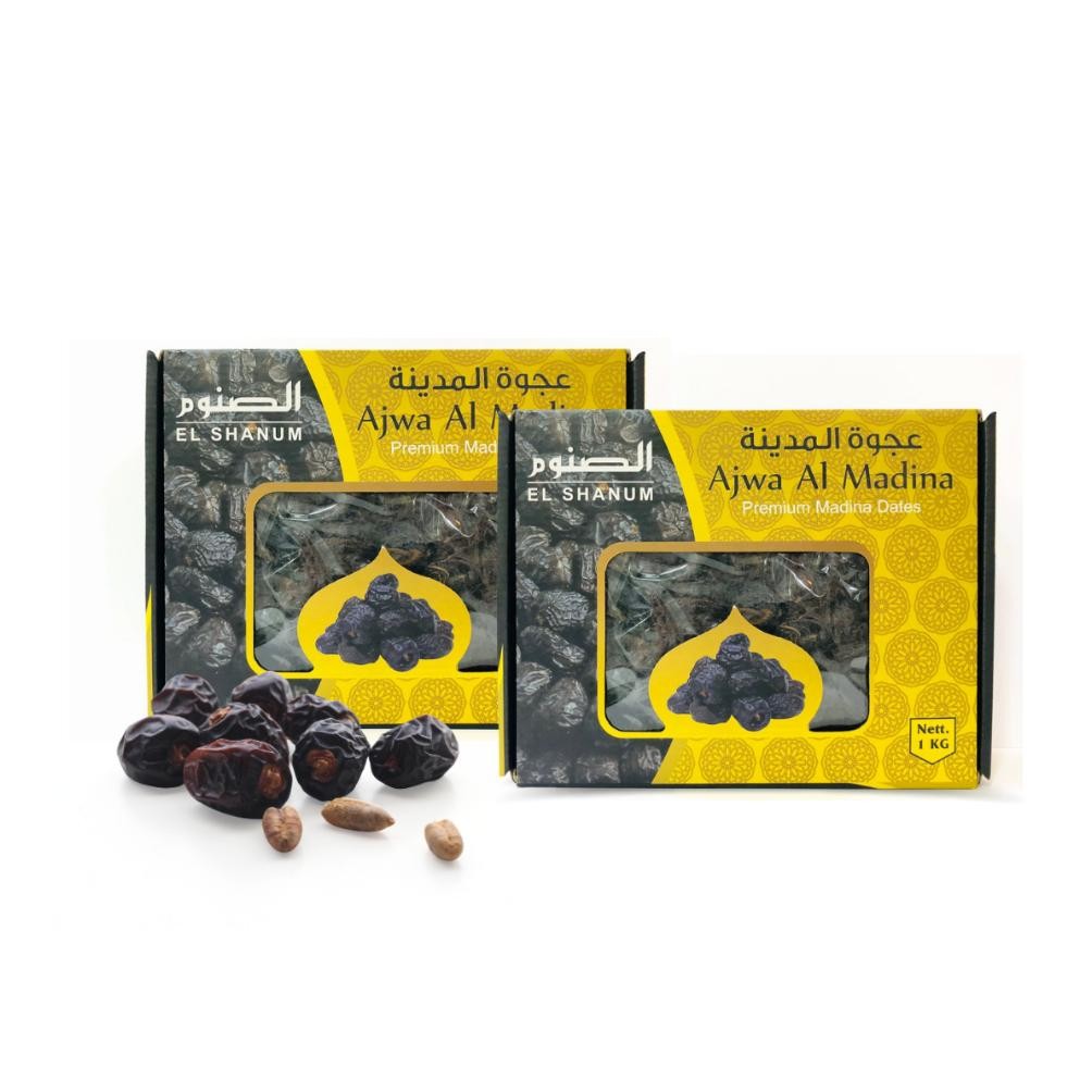 Jual [ SP ] KURMA AJWA PREMIUM 1KG BOX ELSHANUM ORIGINAL KURMA AJWA ...