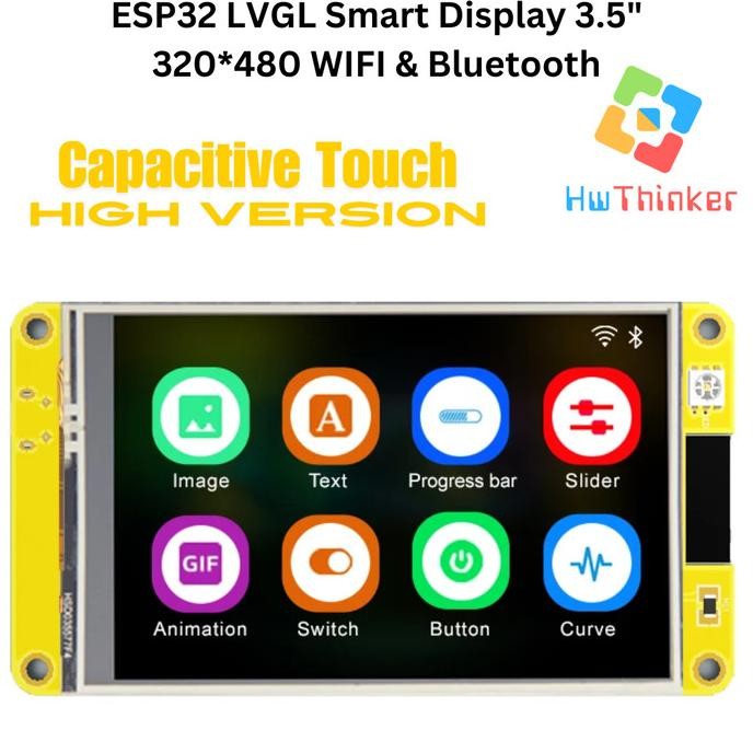 Jual Promo Board ESP32-3248S035 ESP32 WROOM-32 WIFI Bluetooth LVGL Smart Display HMI 3.5 Inch ...