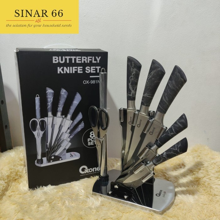Jual Oxone Pisau Set Butterfly Knife Set 8 In 1 Ox 981 N Ox 981N | Shopee Indonesia