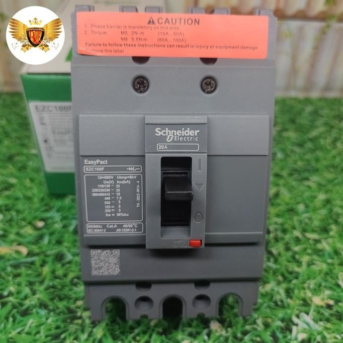 Jual Promo mccb Schneider breaker EZC100F 3P 20a EZC100F3020 3phase 20 a 3 phase COD | Shopee ...