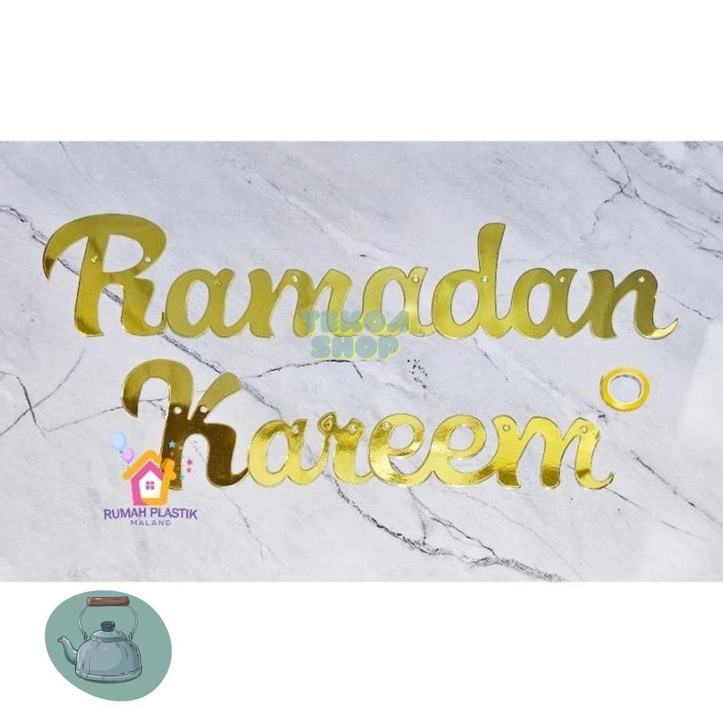 Jual Flag Ramadan Kareem Cutting Laser Kertas Banner Gantungan Gantung ...