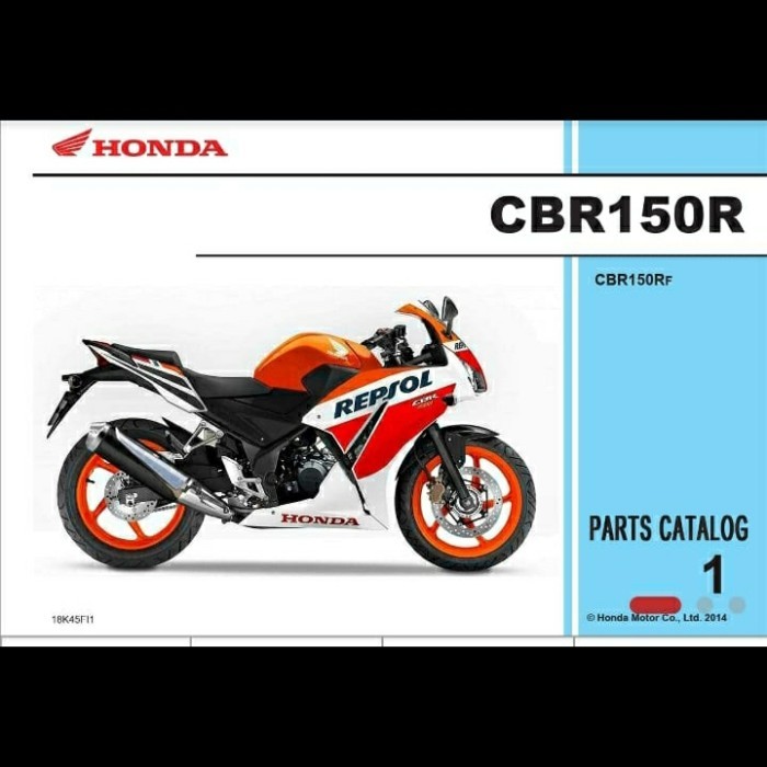 Jual Buku Part Catalog Katalog Copian Honda Cbr150 Cbr 150 R K45A 2015 ...
