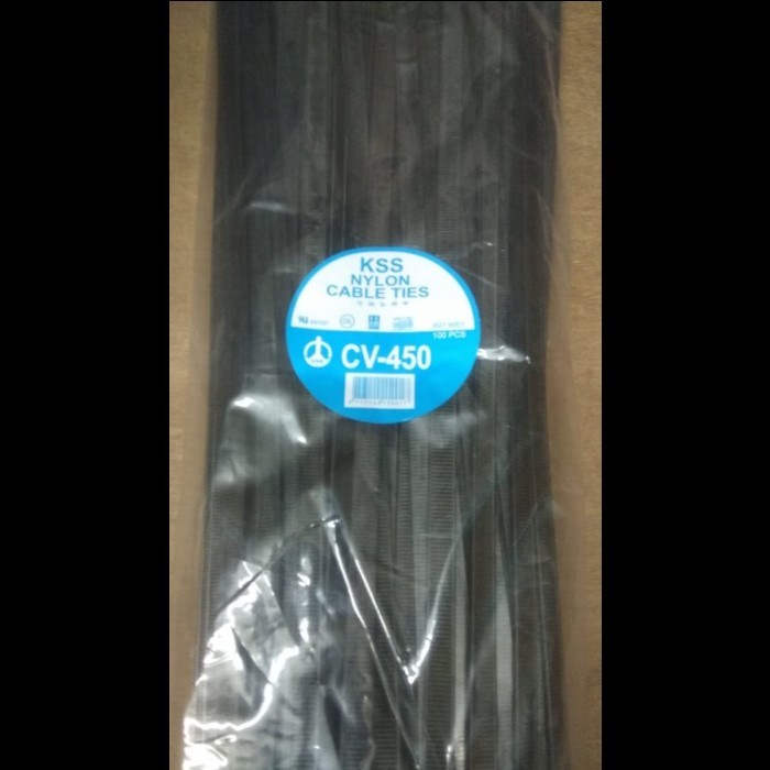 Jual Kabel Ties KSS CV 450 x 9 isi 100pcs (hitam) | Shopee Indonesia