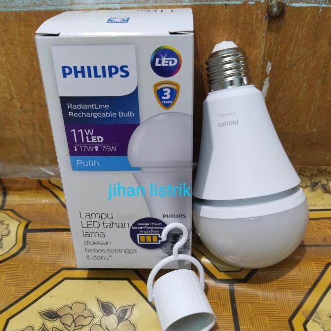 Jual lampu emergency led bulb 8w/11w putih philips E27 220V/lampu ...