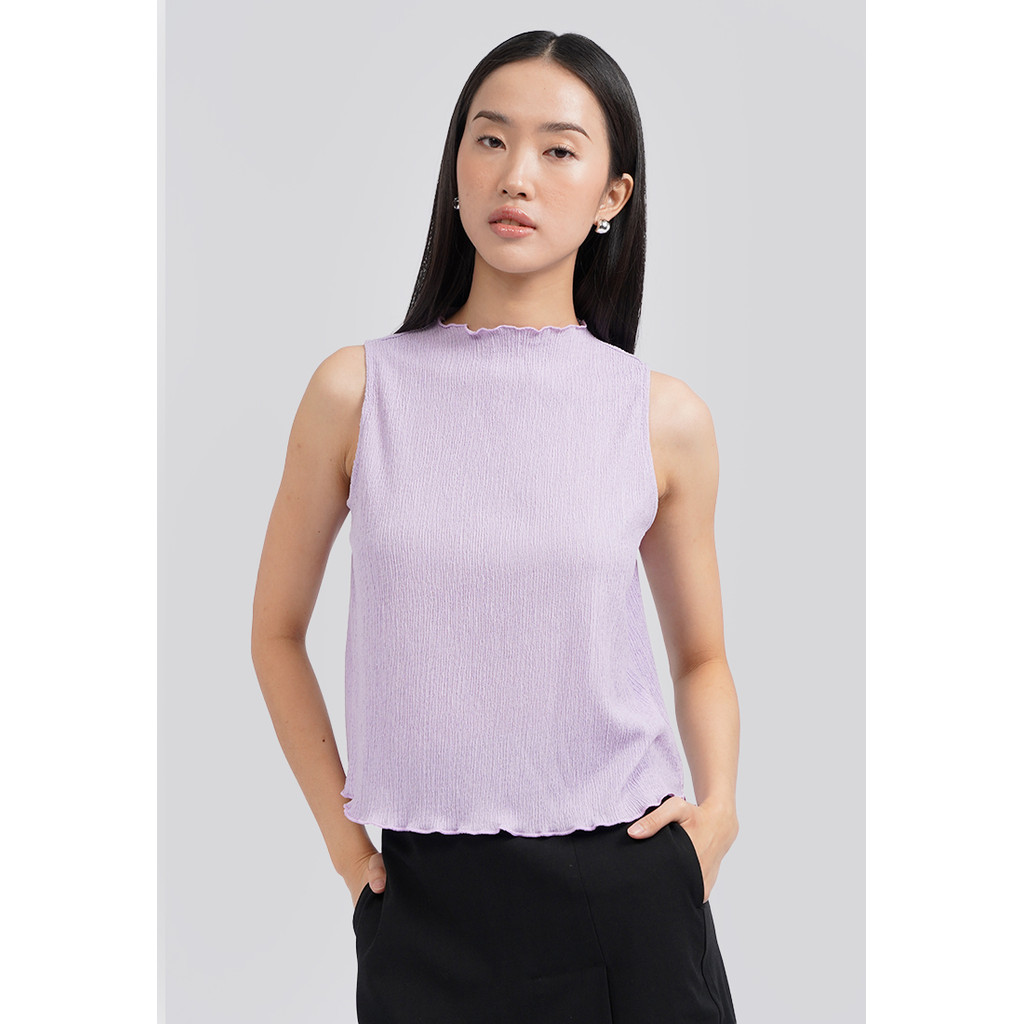 Jual Executive High Neck Sleeveless Top Lilac | Shopee Indonesia