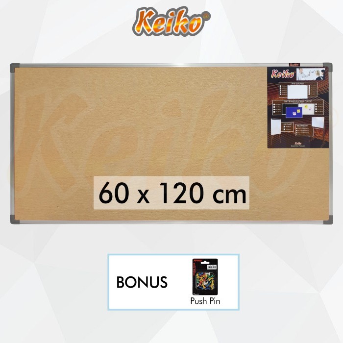 Jual SOFTBOARD CORK PIN BOARD / PAPAN MADING GANTUNG KEIKO 60 X 120 CM ...