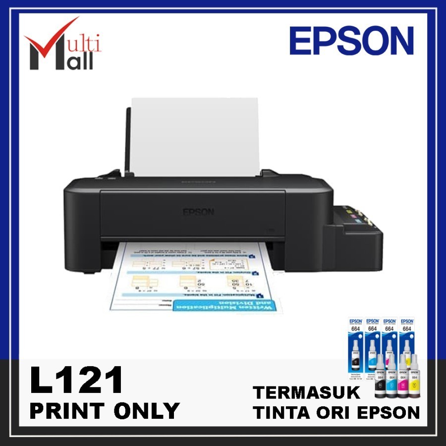 Jual PRINTER EPSON L121 INKTANK PRINT ONLY / PENGGANTI L120 | Shopee Indonesia
