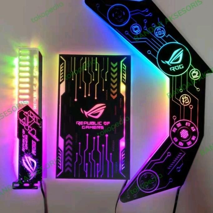 Jual BARU GPU VGA BRACKET SIDE FRONT PANEL RGB SET CASING ROG MOTOSPEED MC-01 | Shopee Indonesia