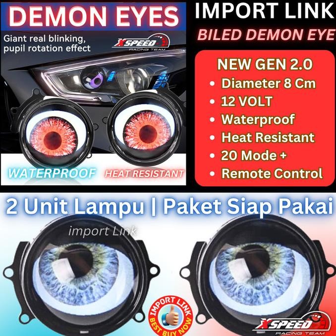 Jual Lampu Led Biled Variasi Motor Mata Setan Sharingan Rinnegan Naruto ...