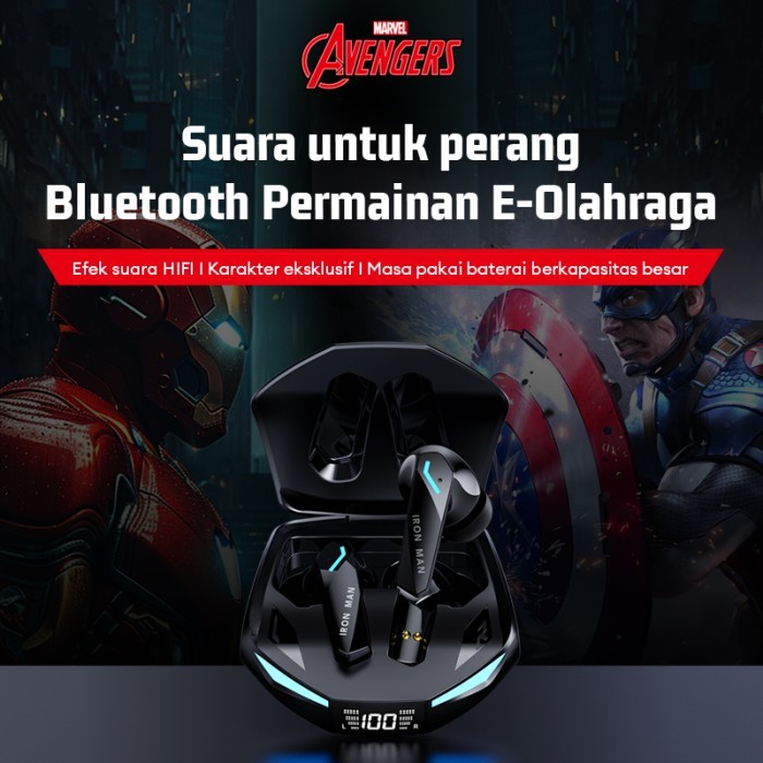 Jual Marvel NEW QS-T41 Gaming Earphones True Wireless Bluetooth Headset ...