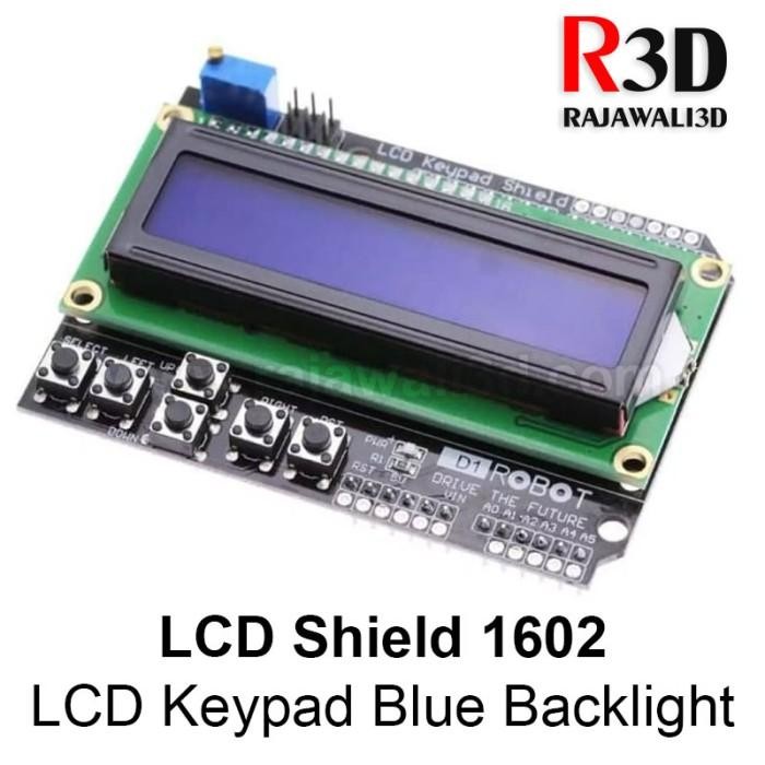 Jual LCD Keypad Shield for Arduino Uno Mega LCD 1602 Blue Backlight | Shopee Indonesia