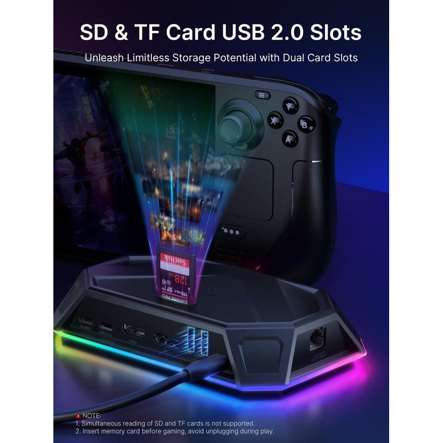 Jual JSAUX HB1201 12-IN-1 RGB DOCKING STATION FOR ROG ALLY HUB DOCK STATION | Shopee Indonesia