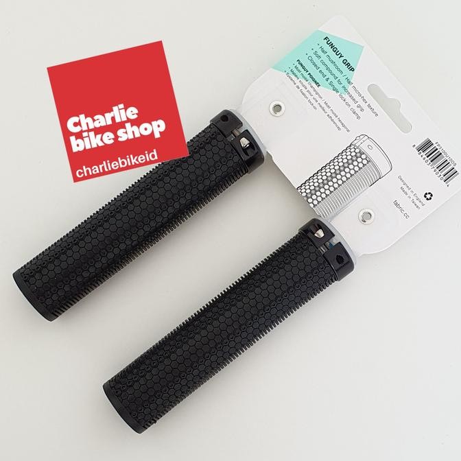 Jual Lock On Hand Grip Fabric Funguy Grip Black - Half Mushroom Half ...