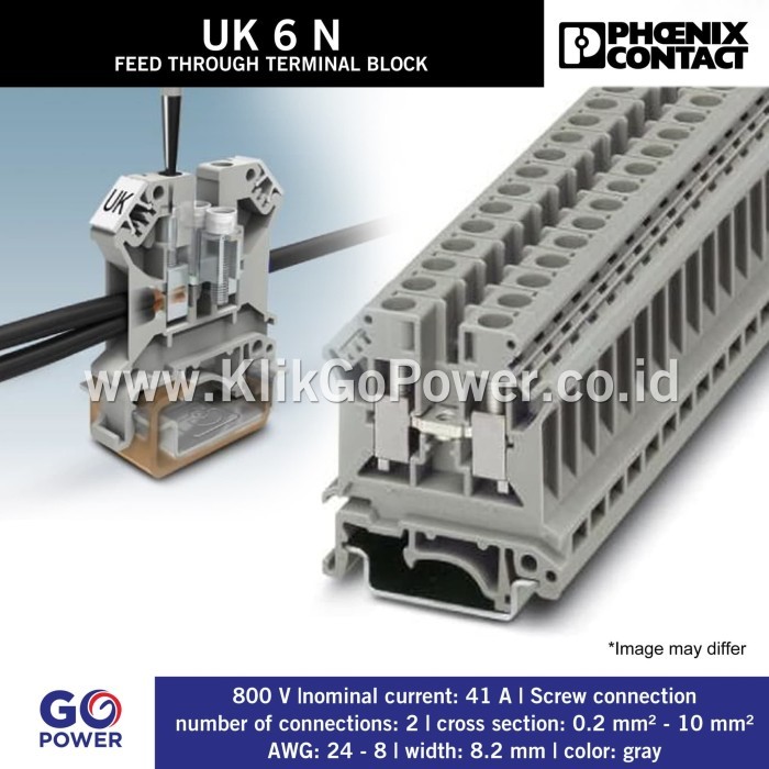 Jual Phoenix Contact Feed-Through Terminal Block Uk6N | Shopee Indonesia