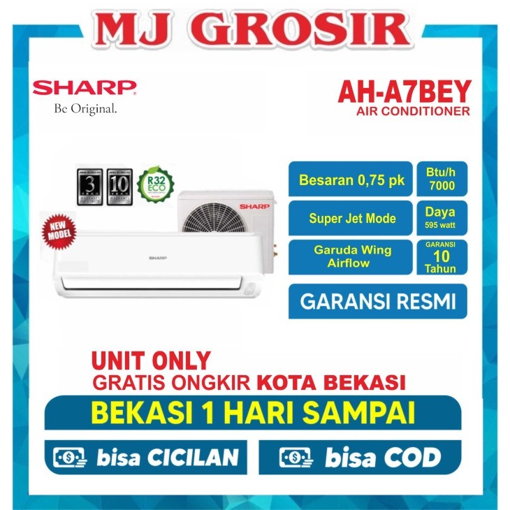 Jual Ac Sharp Ah-A 07 Bey 3/4 Pk R32 Low Watt Unit Only | Shopee Indonesia