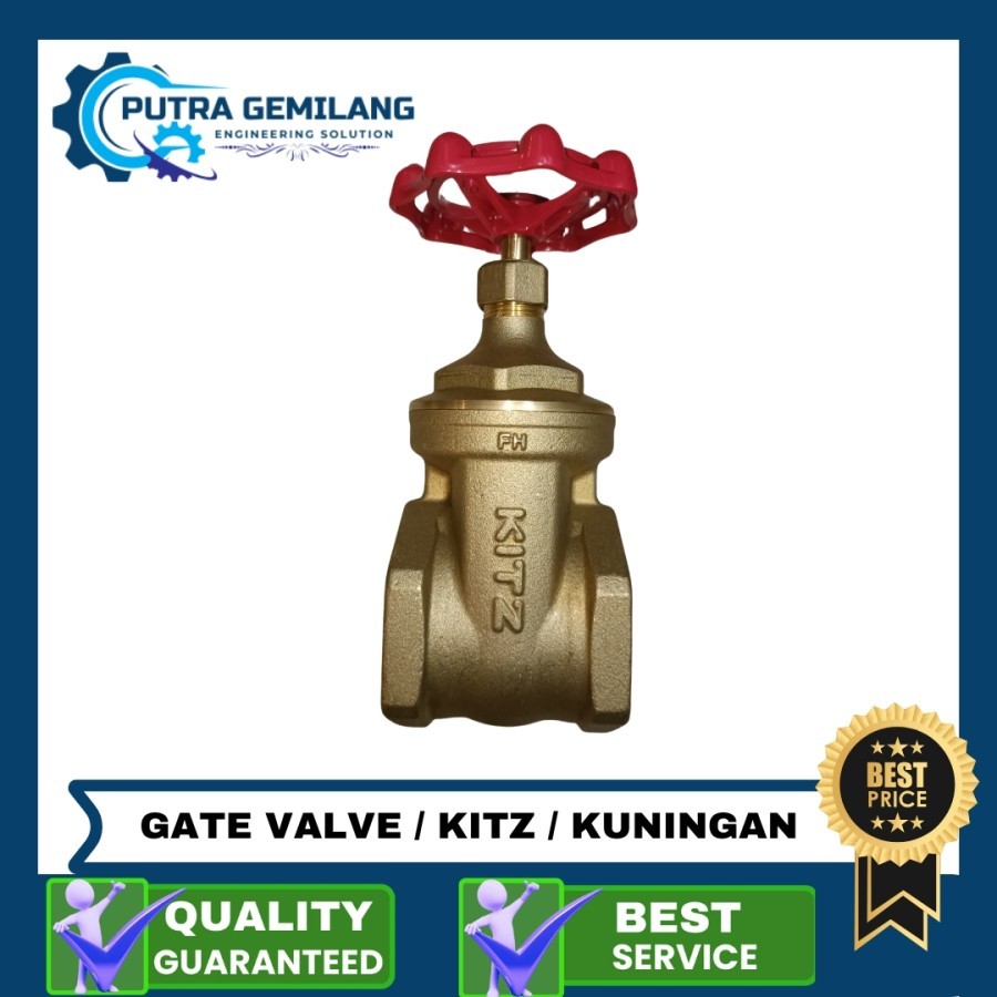 Jual GATE VALVE KITZ KUNINGAN 2" inch DRAT ORIGINAL | Shopee Indonesia