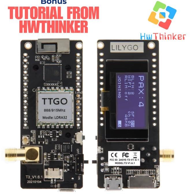 Jual LILYGO TTGO LoRa32 LoRa V2.1 915MHz 923MHz ESP32 OLED 0.96 WIFI ...