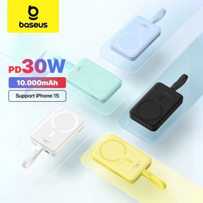 Jual BASEUS POWER BANK MINI WIRELESS FAST CHARGE 30W 10000 MAH | Shopee ...