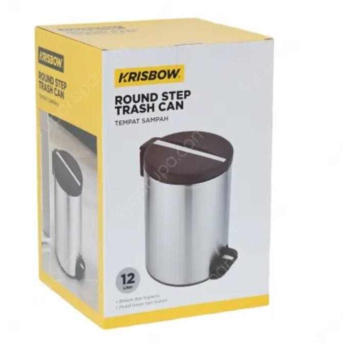 Jual Krisbow Pedal Bin 12 Liter, Tempat Sampah Injak Kaki - Stainless Steel Original Dan ...