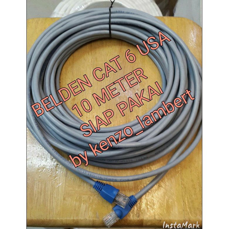 Jual Kabel Data Lan Utp Cat 6 Belden Original 10 Meter / Cat6 Siap Pake | Shopee Indonesia