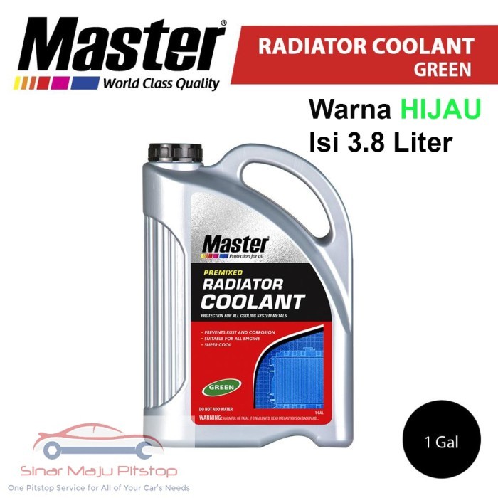 Jual Air Radiator Coolant Mobil Siap Pakai - MASTER Premixed GREEN 3.8 ...