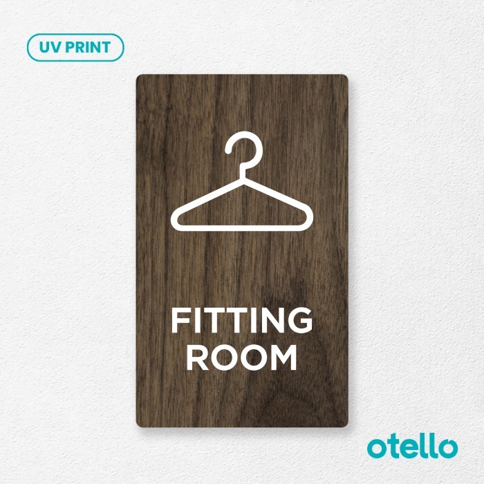 Jual Fitting Room Sign Board Kayu Print Signage Label Petunjuk Nama ...