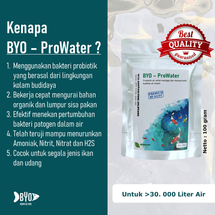 Jual READY STOK!! BYO ProWater - Probiotik Air / Kolam (Bakteri Starter Filter) | Shopee Indonesia