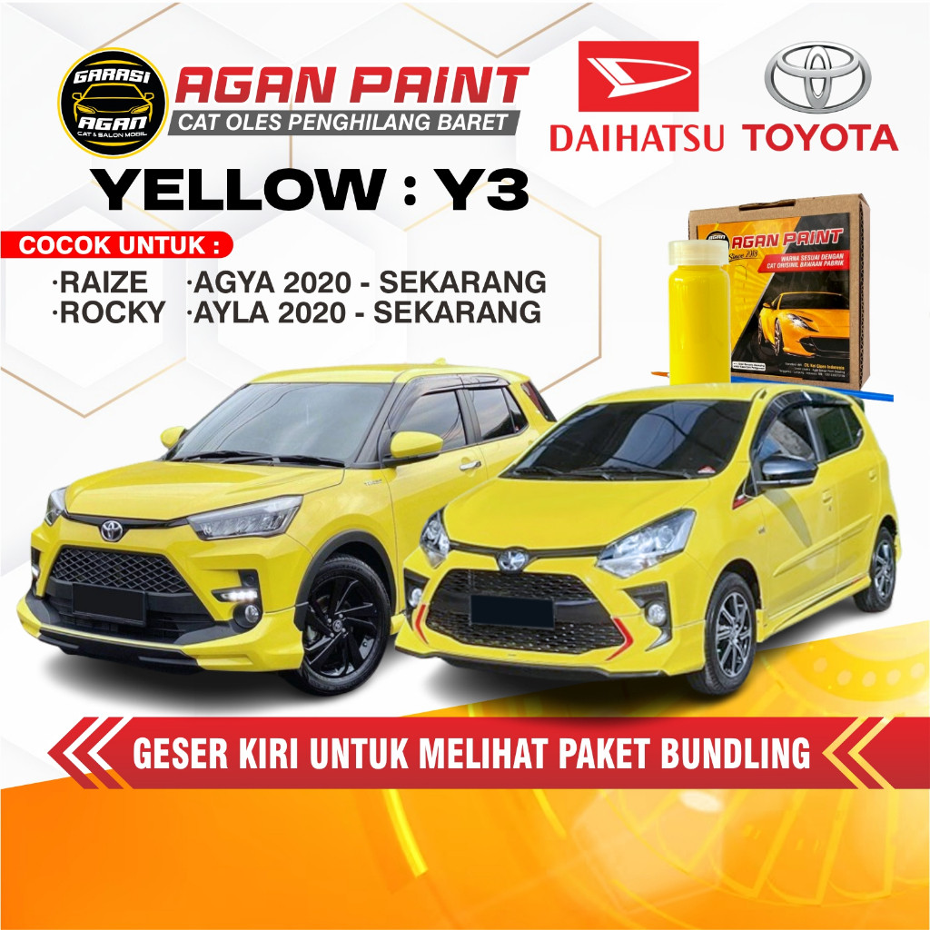Jual KUNING LEMON Y3 Cat Penghilang Baret AYLA AGYA RAIZE ROCKY Car ...