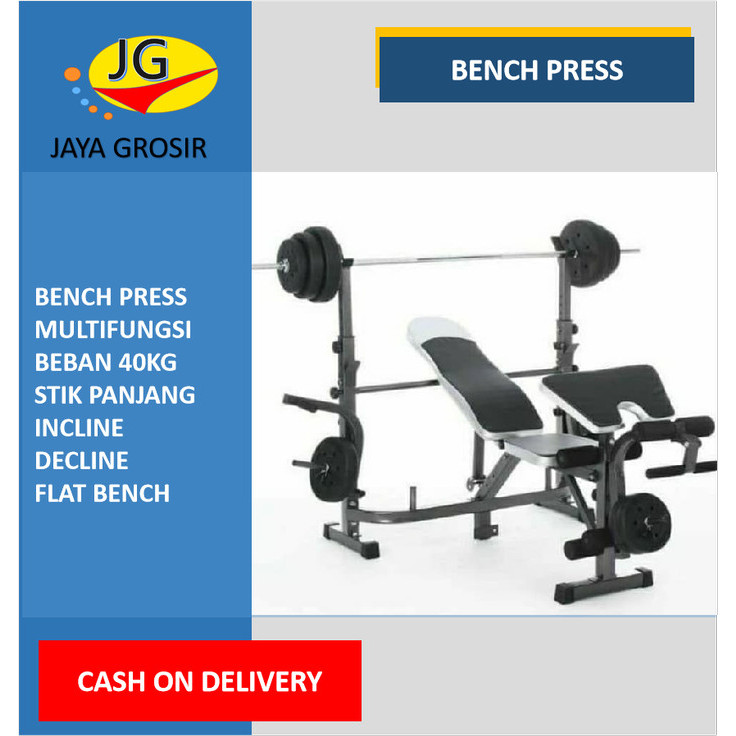 Jual Bench Press Multifungsi Plus Beban Stik Alat Fitness Idachi ...