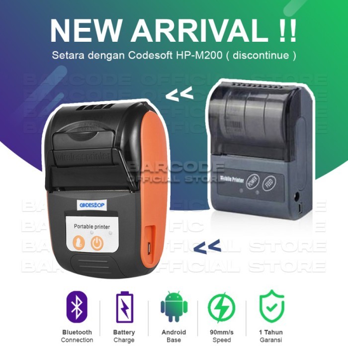 Jual CODESOFT HPM200 - MINI PRINTER BLUETOOTH KASIR THERMAL 58MM ...