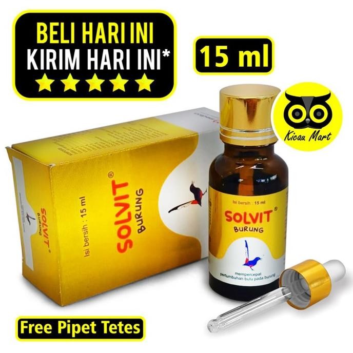 Jual Vitamin Bulu Burung Solvit Medion 15ml Vitamin Suplemen Obat Bulu Burung Murai Kacer Kenari ...