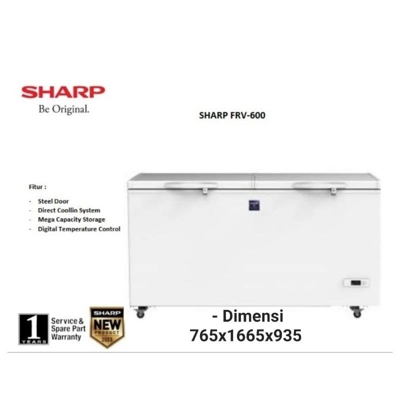 Jual Chest Freezer Sharp FRV 600 / FRV600 Freezer Box Sharp 563L ...