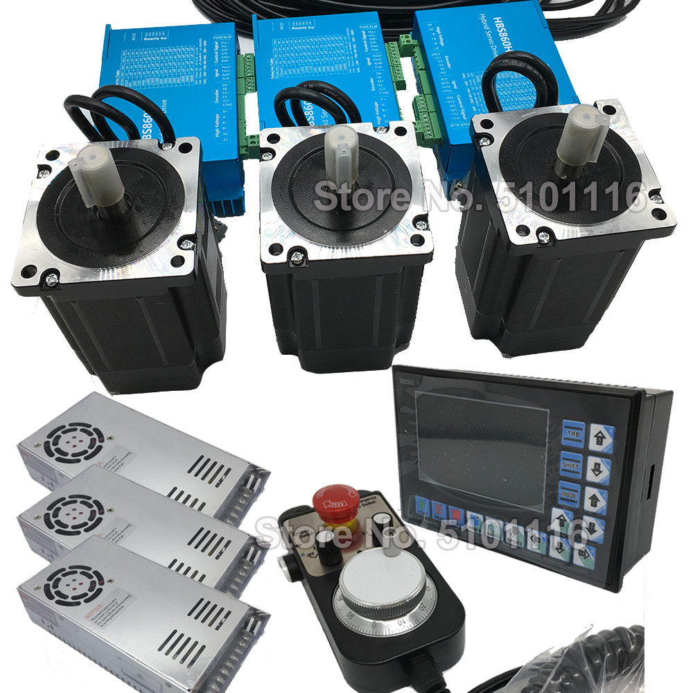 Jual SNK XYZ Axis 4.5Nm Nema34 86MM Hybird Closed Loop Stepper Motor Driver Easy Servo ...