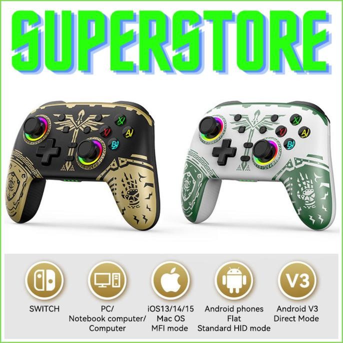 Jual STIK PRO CONTROLLER NINTENDO SWITCH ZELDA STICK GAMEPAD PC IOS ...