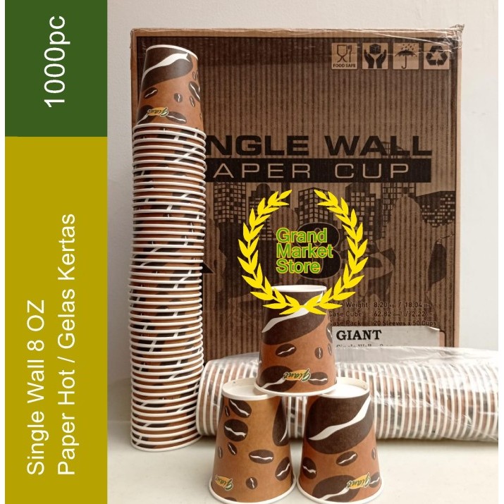 Jual Paper Cup / Paper Cup Uk 8 Oz / Hot Paper Cup (Box) | Shopee Indonesia