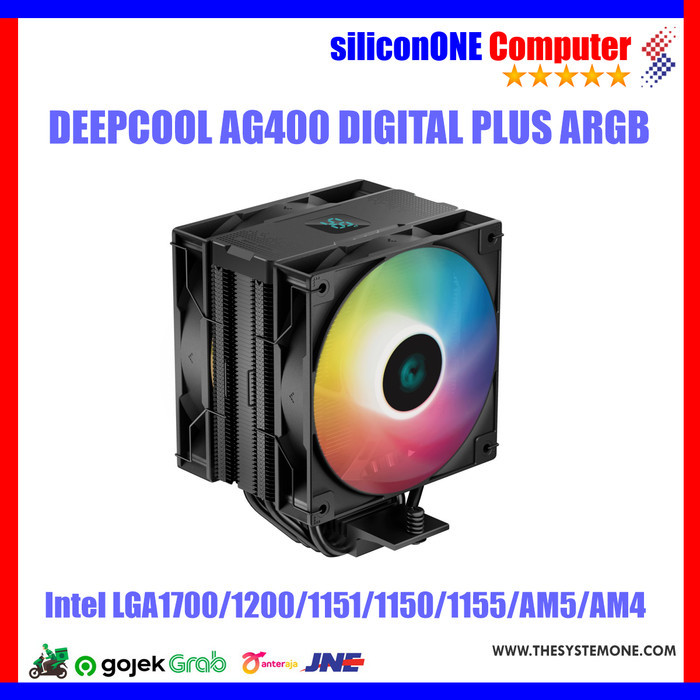 Jual Deepcool AG400 DIGITAL PLUS ARGB LGA1700 1200 115x AM4 AM5 CPU ...