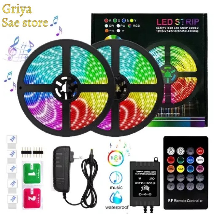 Jual Lampu Led Strip RGB 10 Meter Remote Sensor Musik Kelap Kelip ...