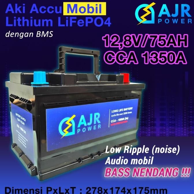 Jual ACCU AKI LITHIUM BATTERY BATERAI LiFePo4 MOBIL AJR POWER 58024 LN3 ...