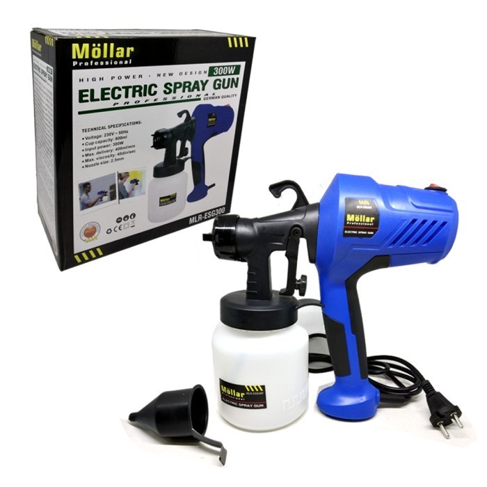 Jual Mesin Spray Gun Listrik Mollar Esg300 Paint Zoom Semprot Cat 300 ...