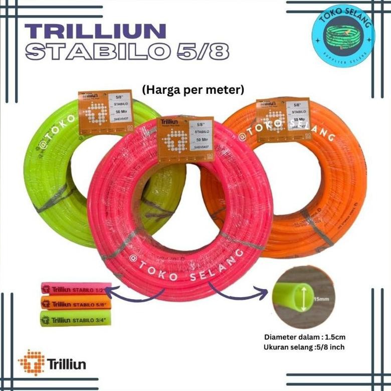 Jual TRENDING SELANG AIR TRILLIUN STABILO 5/8 INCH / SELANG AIR ELASTIS STABILO (HARGA PER METER ...