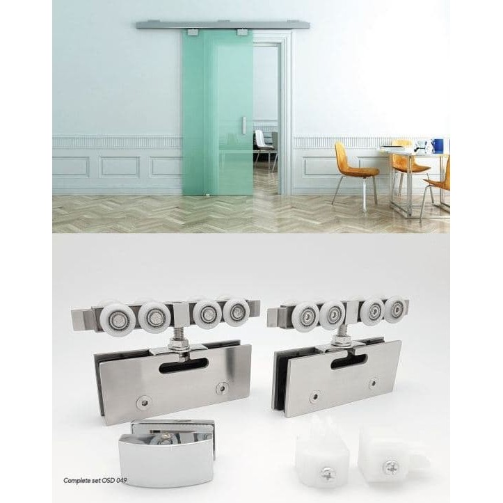 Jual GLASS SLIDING ROLLER CLAMP KACA SLIDING ETALASE SHOWCASE KACA ...